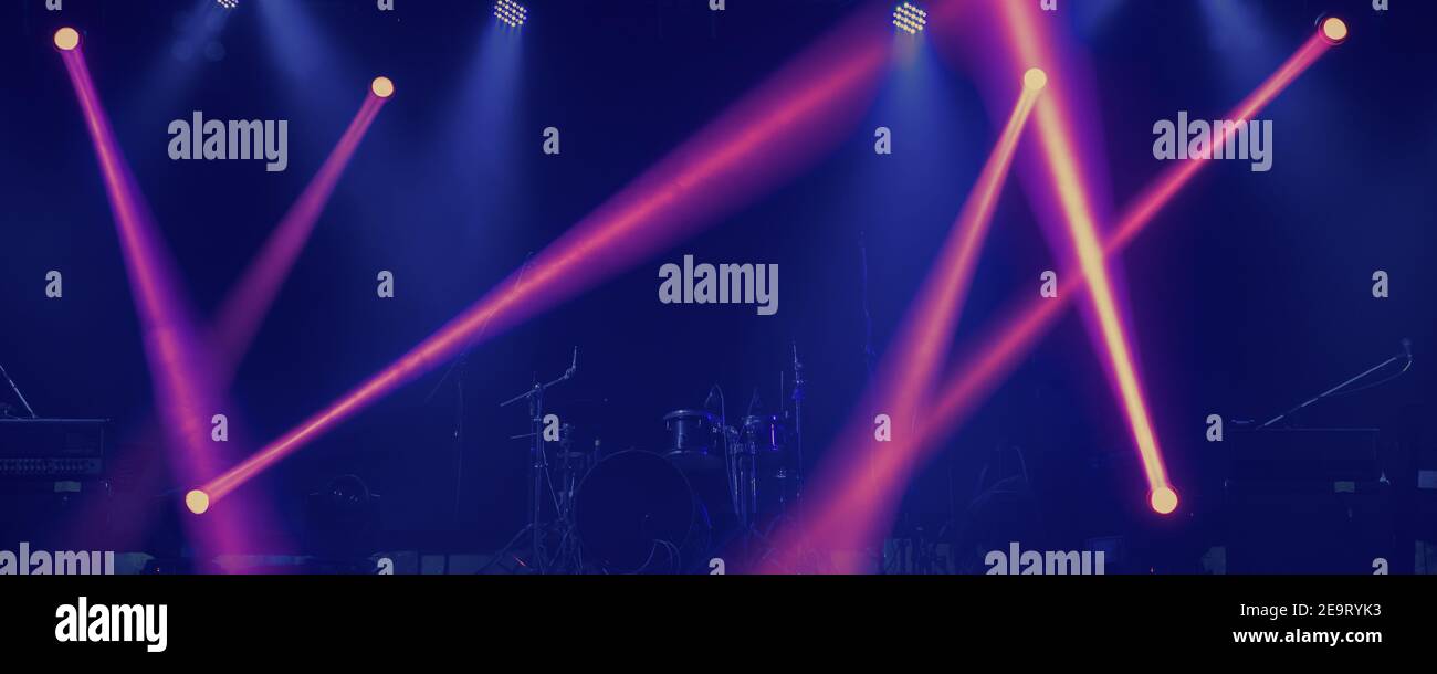 concert colorful stage light performance panorama view for event party ...