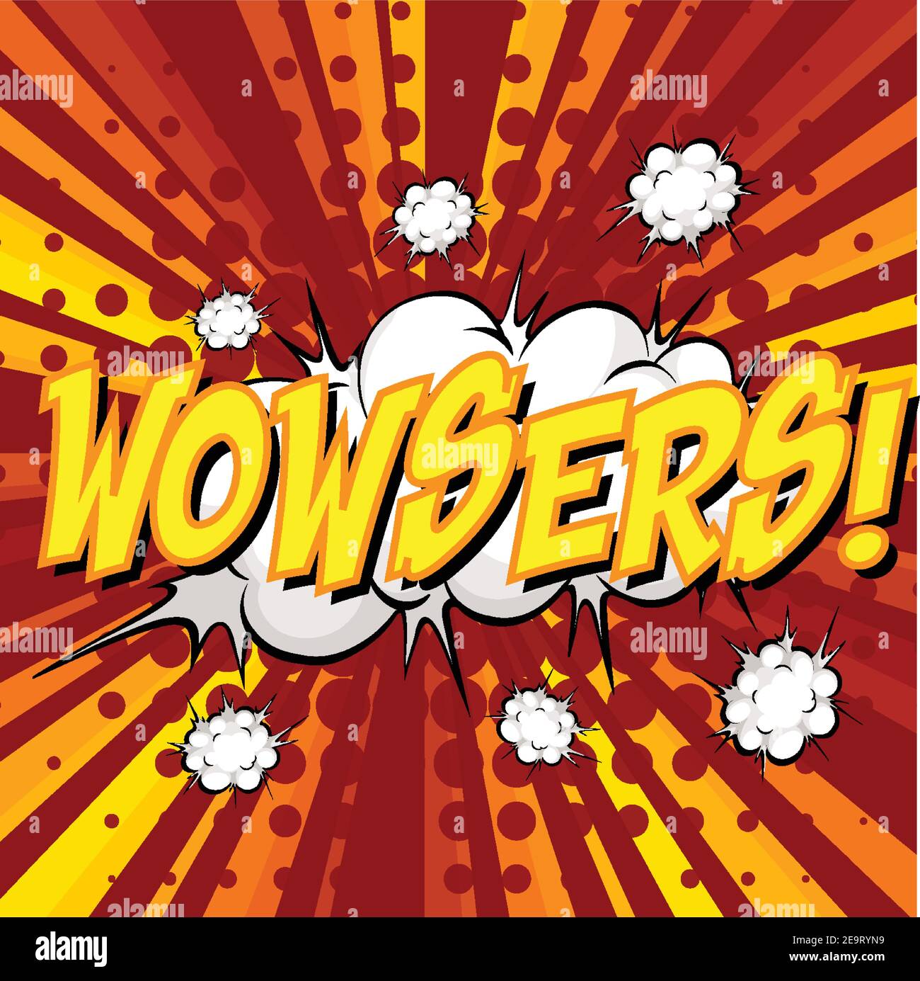 WOWSERS wording comic speech bubble on burst illustration Stock Vector ...