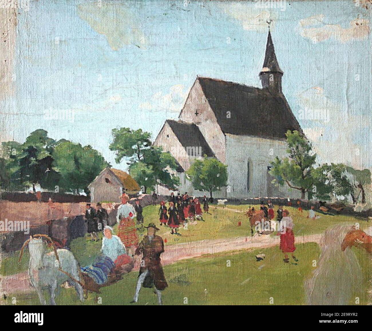 Muhu Church by Paul Raud Stock Photo - Alamy