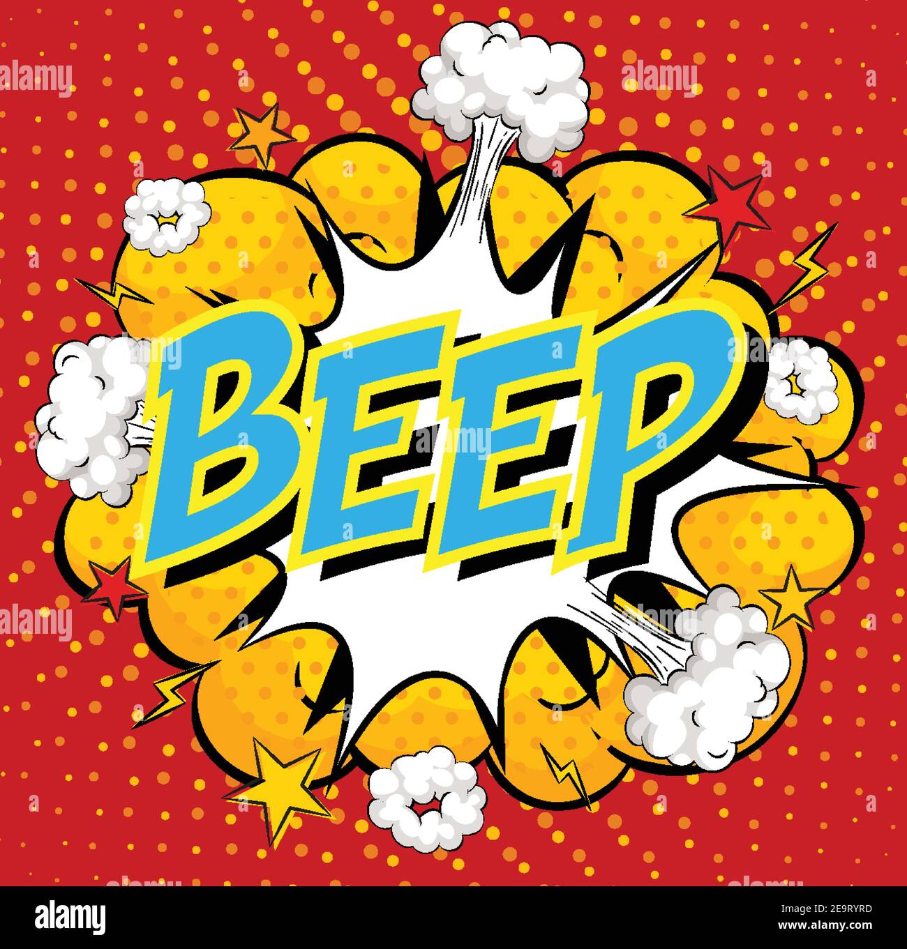 Word Beep on comic cloud explosion background illustration Stock Vector ...