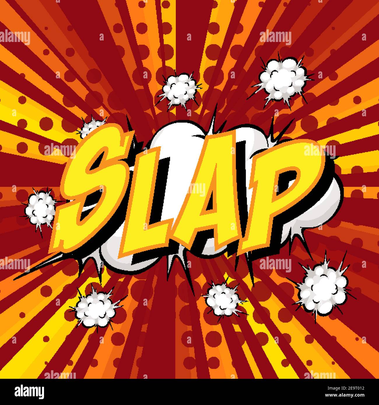SLAP wording comic speech bubble on burst illustration Stock Vector ...