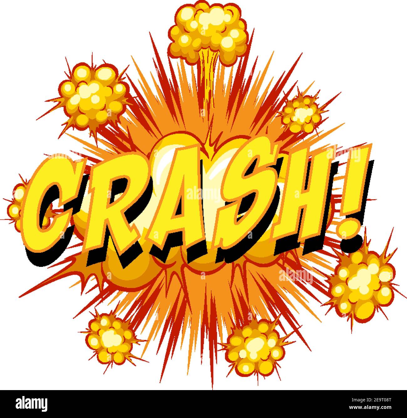 Comic speech bubble with crash text illustration Stock Vector Image ...