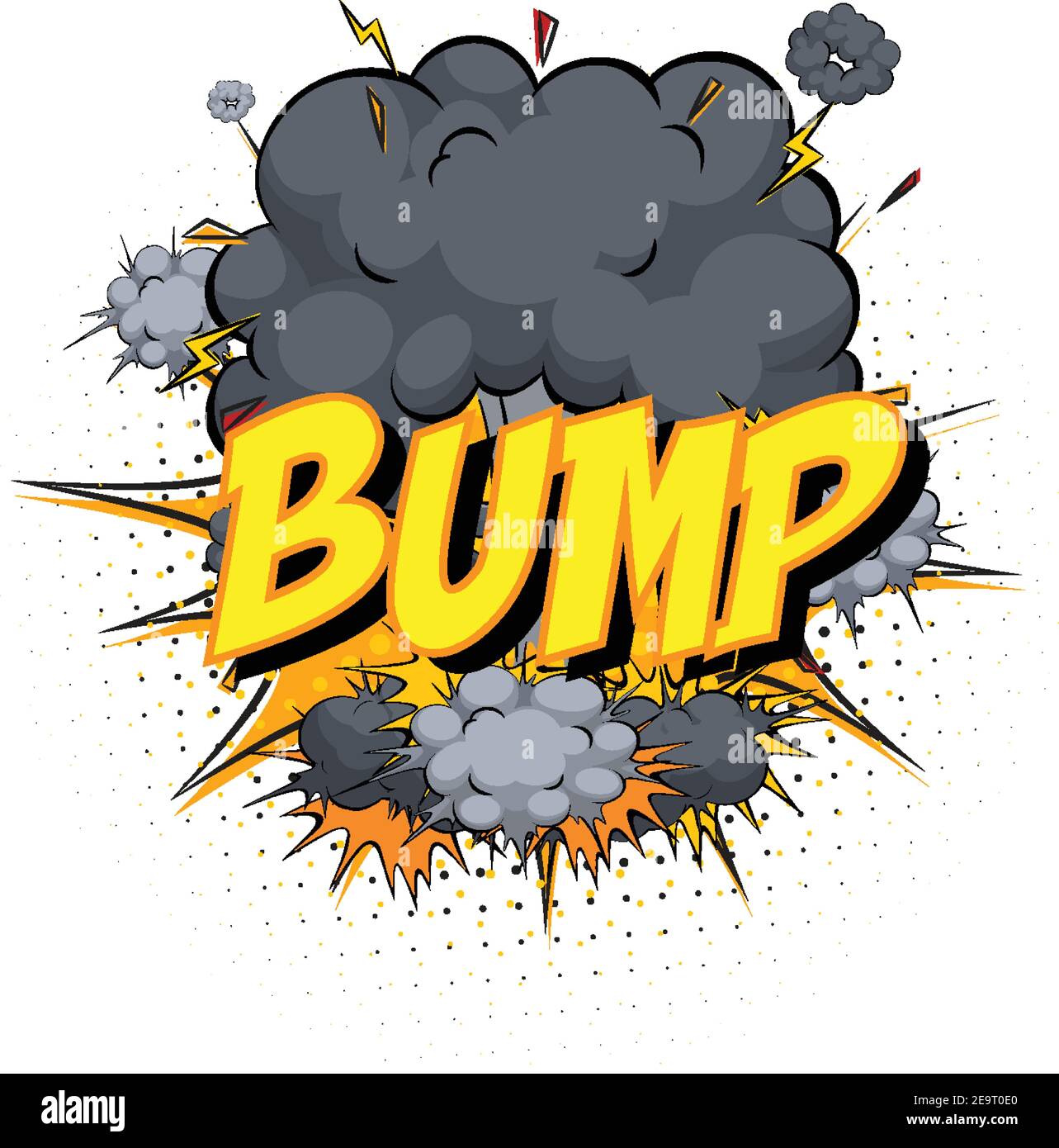 Word Bump on comic cloud explosion background illustration Stock Vector ...
