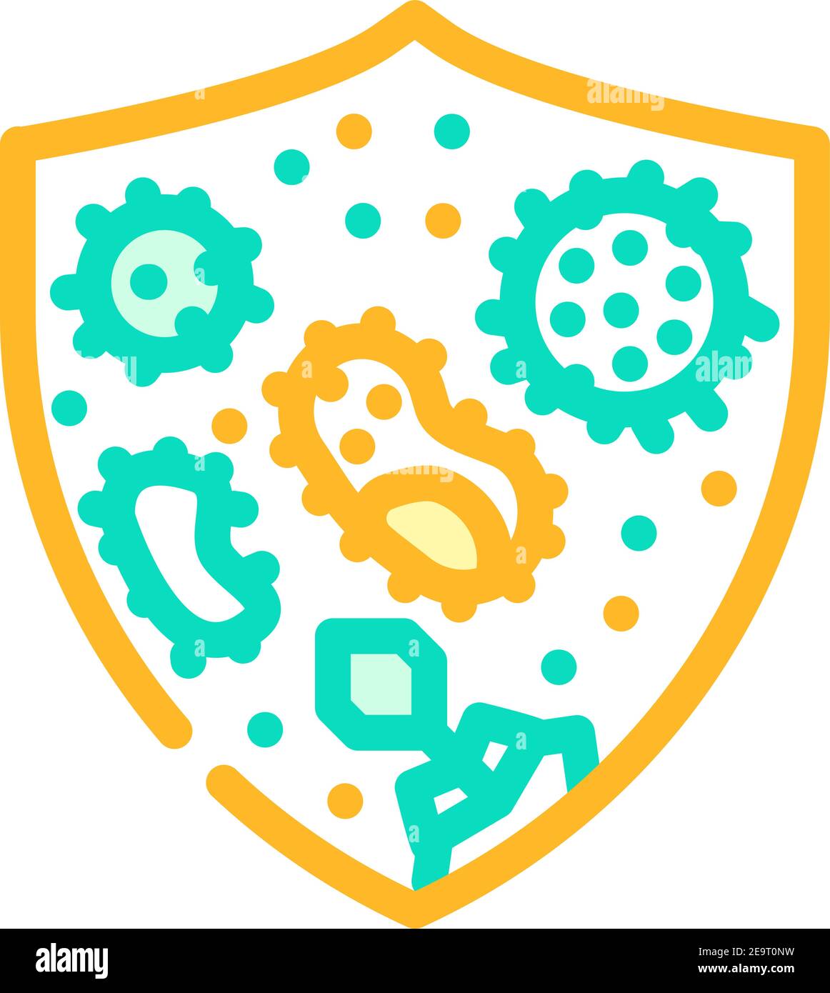 symbol of protection against disease color icon vector illustration ...