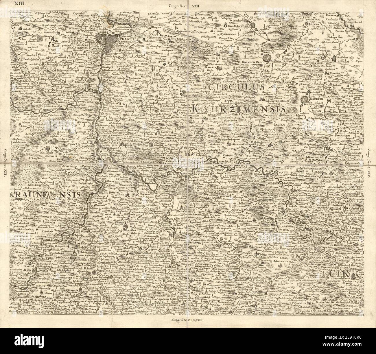 Mullerova mapa Cech 13 Stock Photo - Alamy