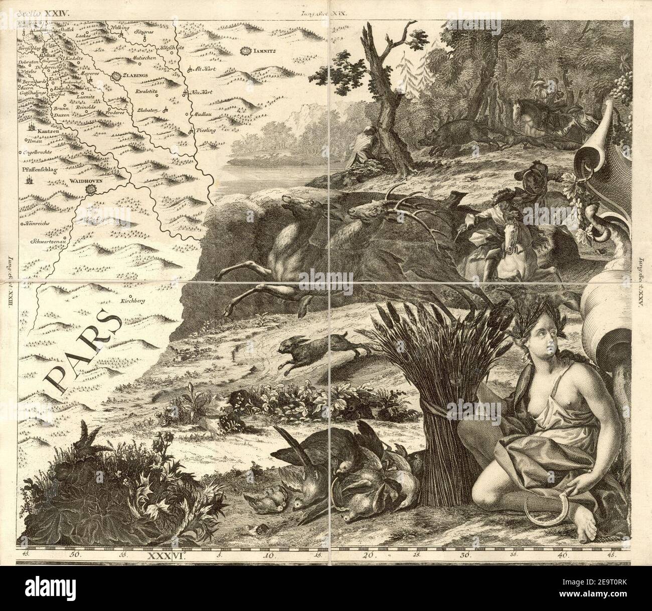 Mullerova mapa Cech 24 Stock Photo - Alamy