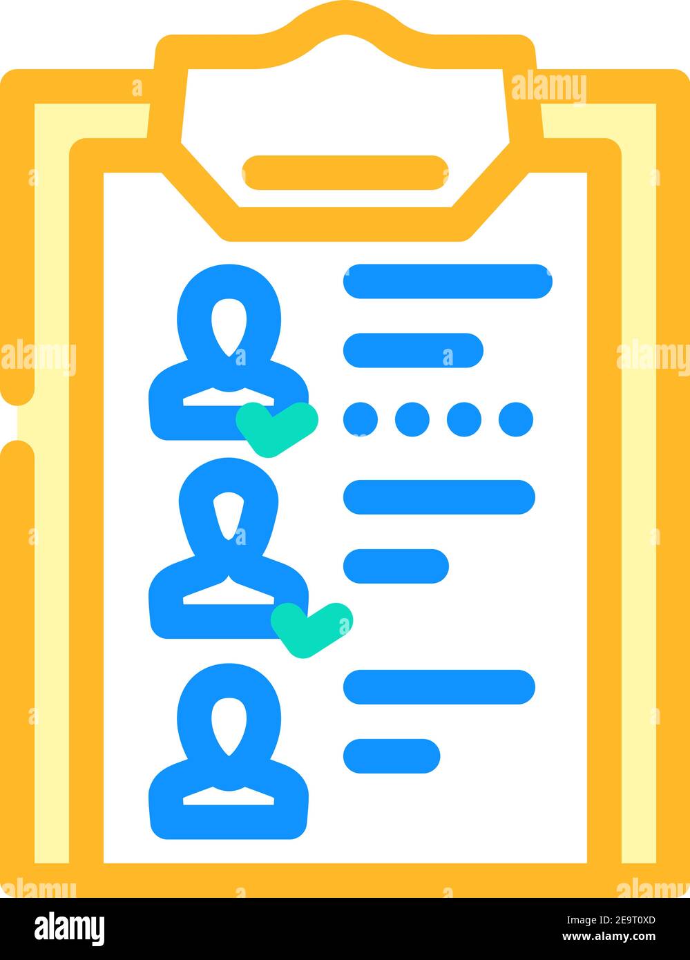 guest list color icon vector illustration flat Stock Vector Image & Art ...