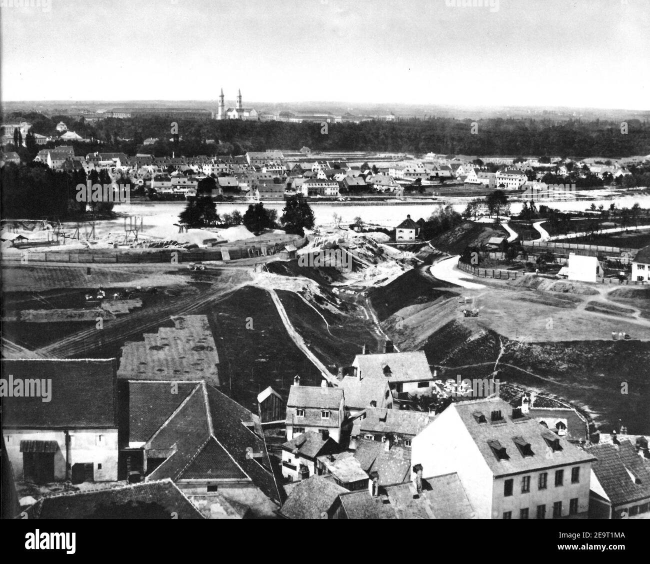 München Panorama 1857 4v4 Stock Photo - Alamy