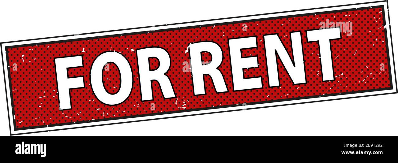 For rent vector sign isolated on white background, room or flat for ...