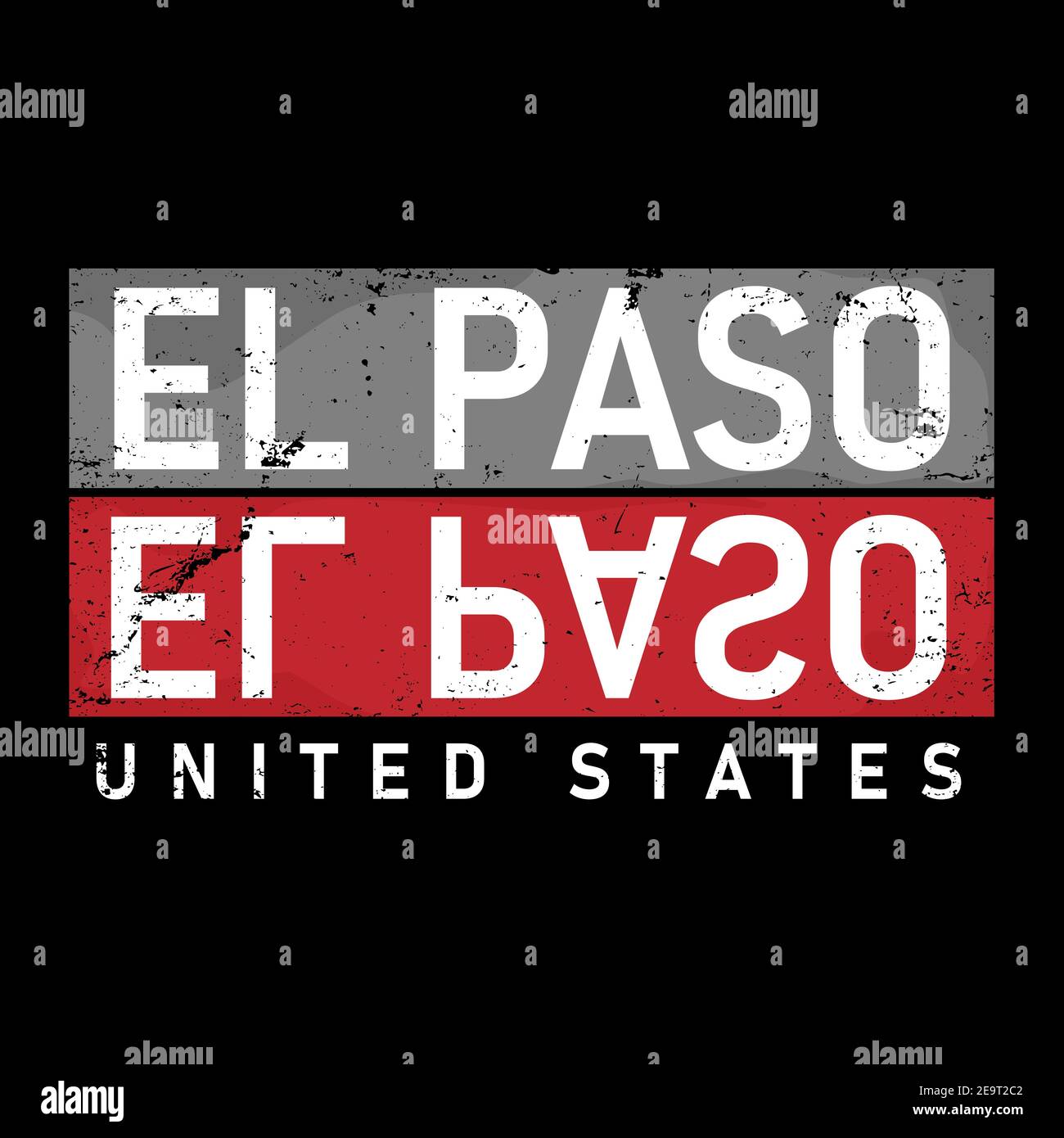 El Paso. City of United States of America. Editable logo vector design ...