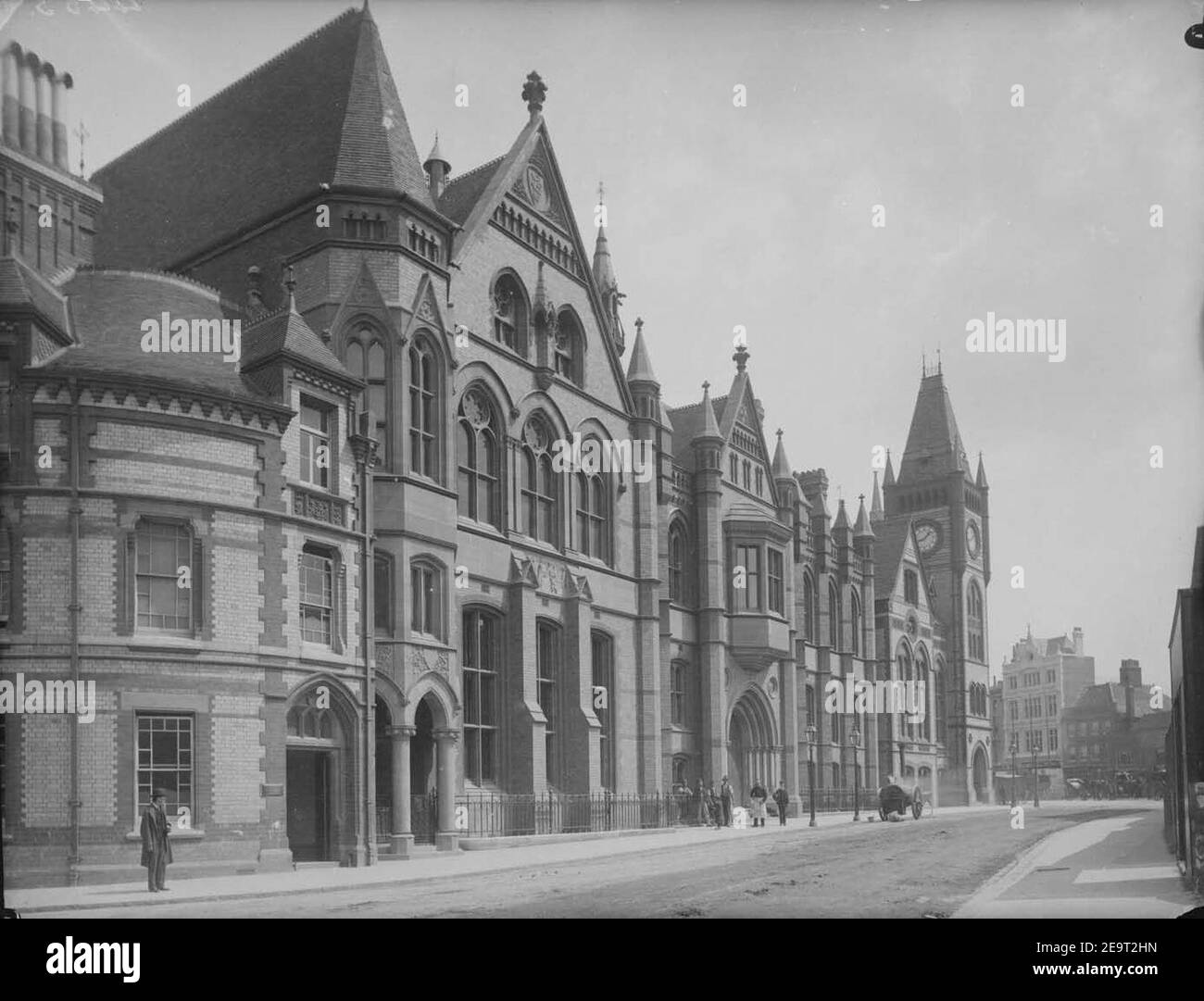 Municipal Buildings, Reading, from the north-west, c. 1887 Stock Photo ...