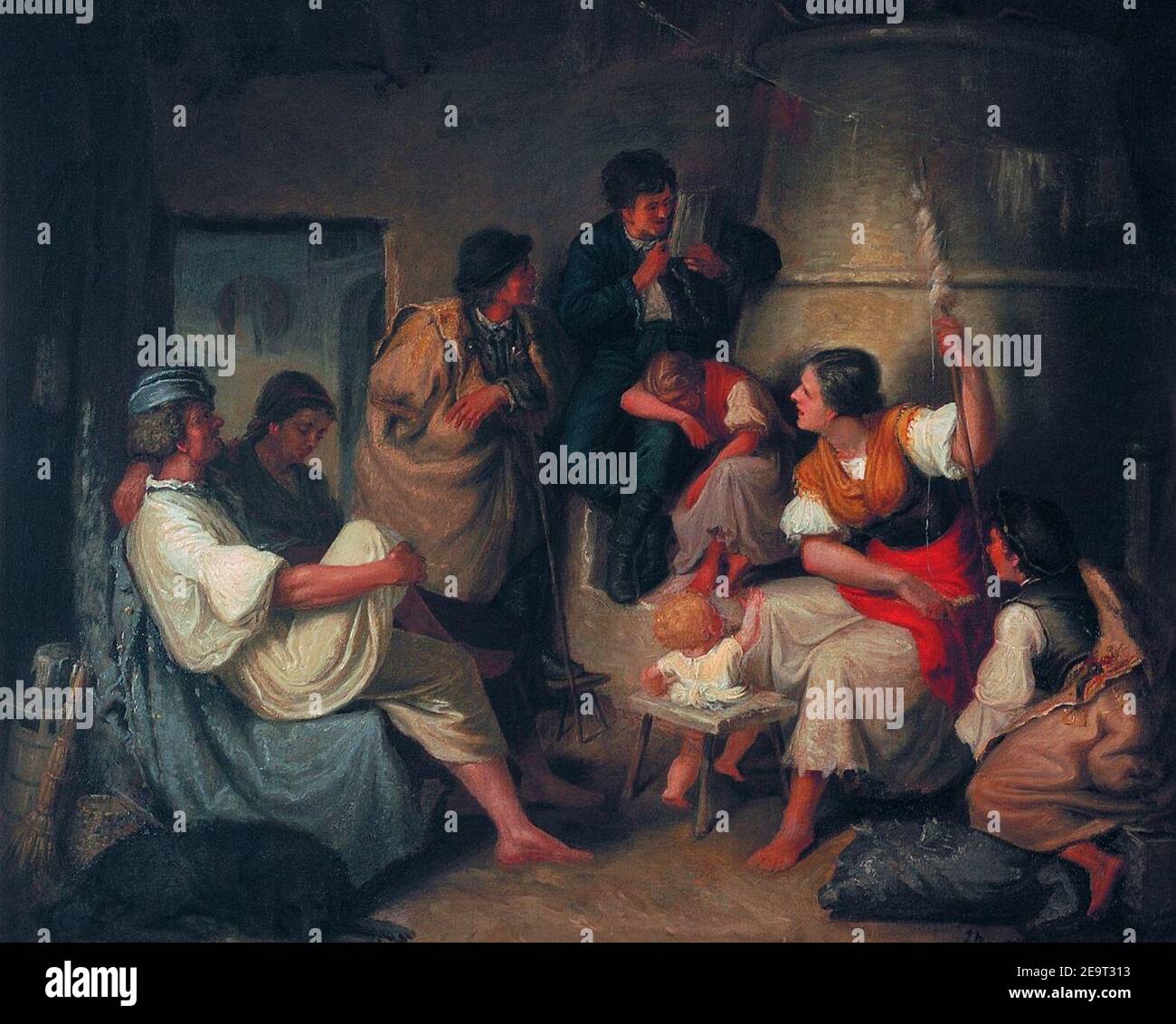 Munkácsy Falusi felolvasás Stock Photo - Alamy