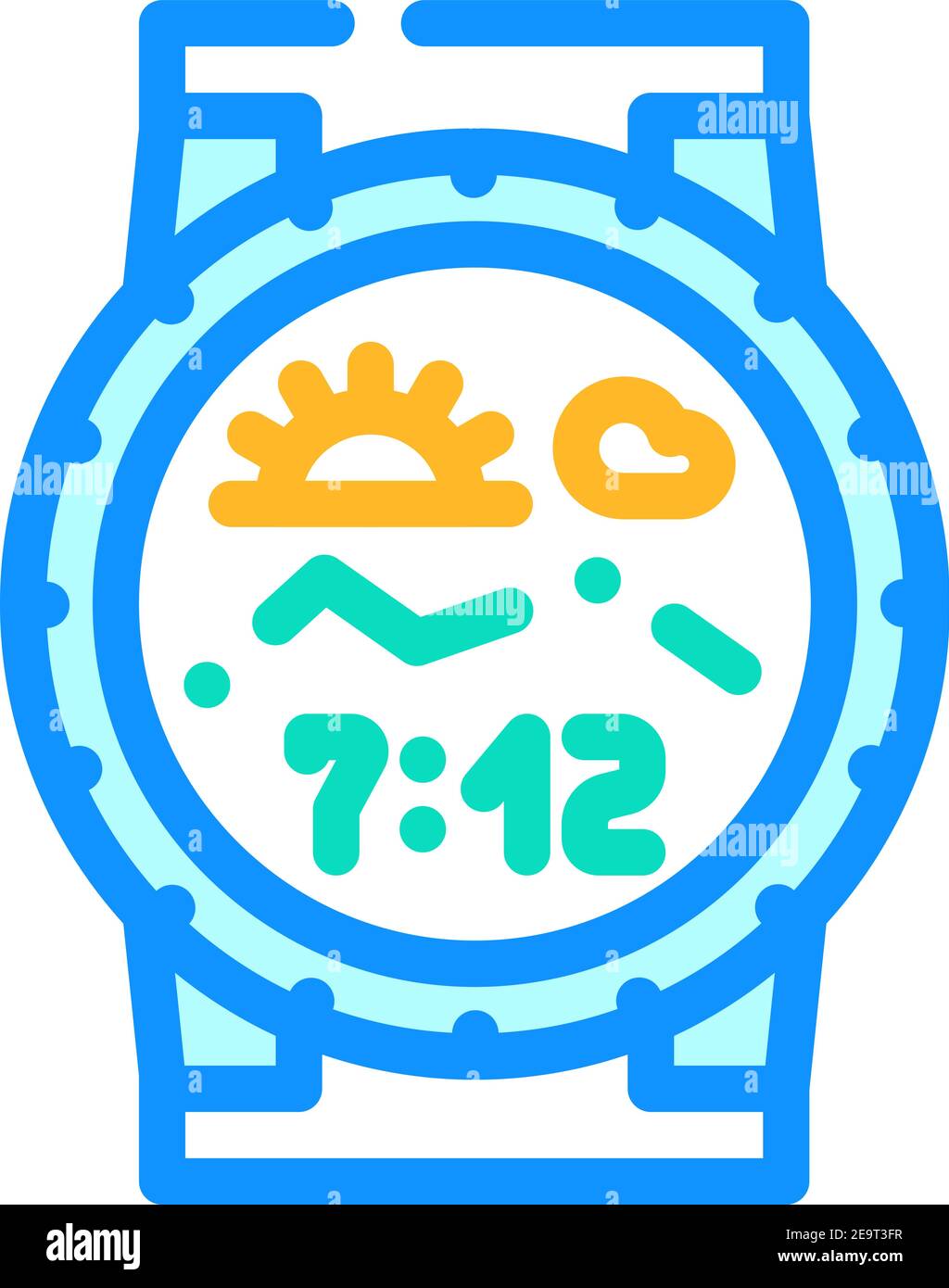 wrist tracker with watch color icon vector illustration Stock Vector ...