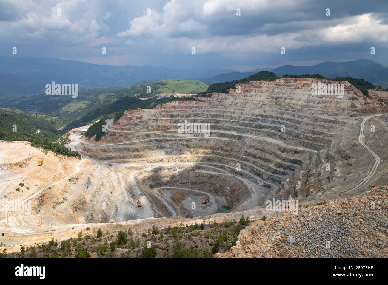 Picture of copper minnie pit in Rosia Poieni,Romania Stock Photo - Alamy