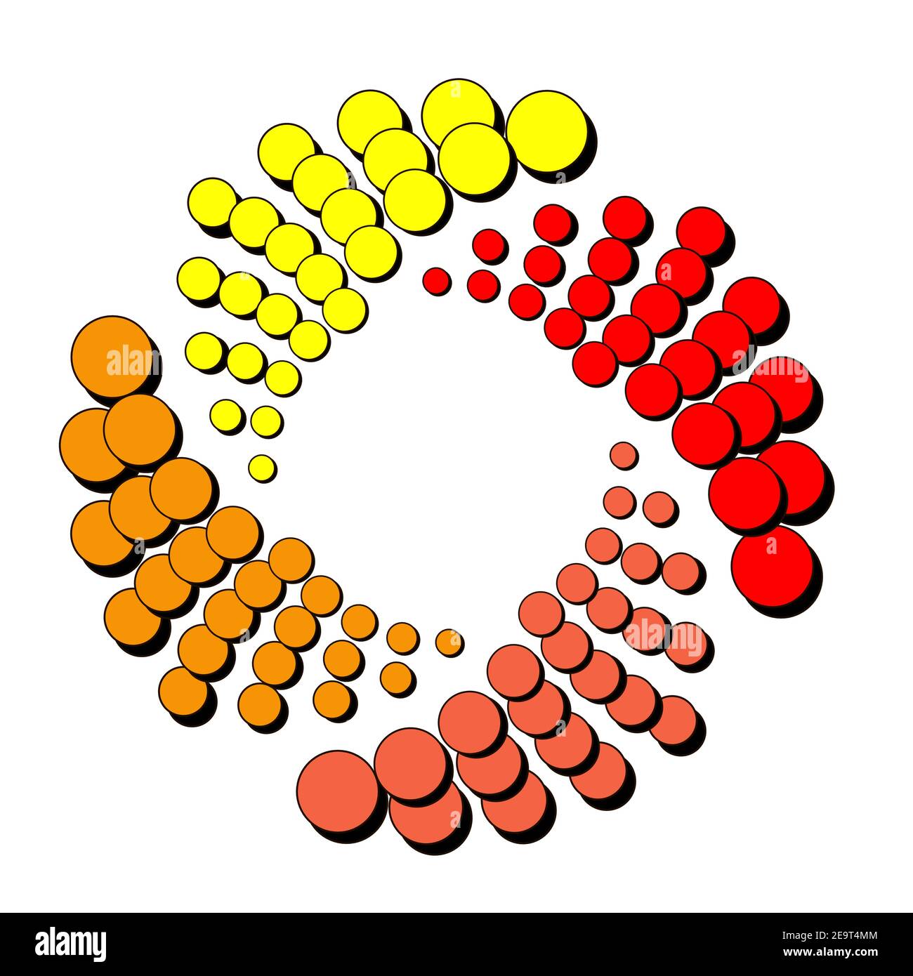 Dynamic shades of orange Cut Out Stock Images & Pictures - Alamy