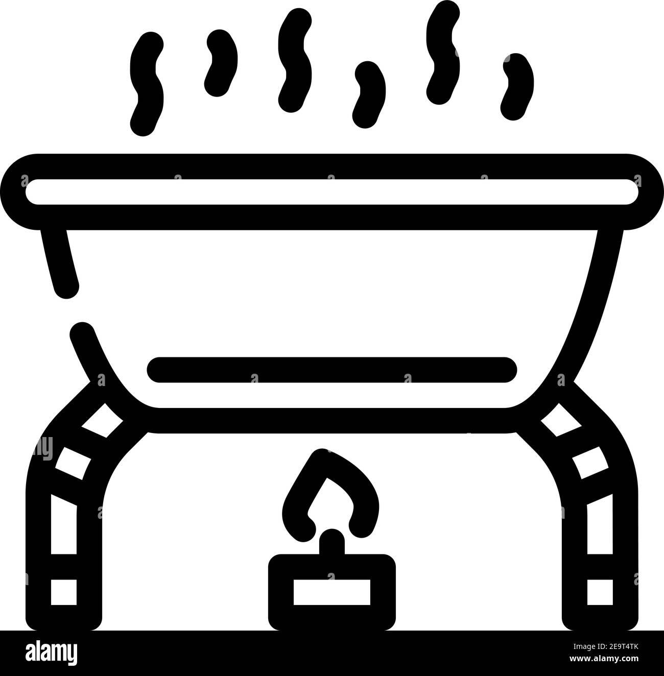 table food warmer line icon vector illustration Stock Vector Image ...