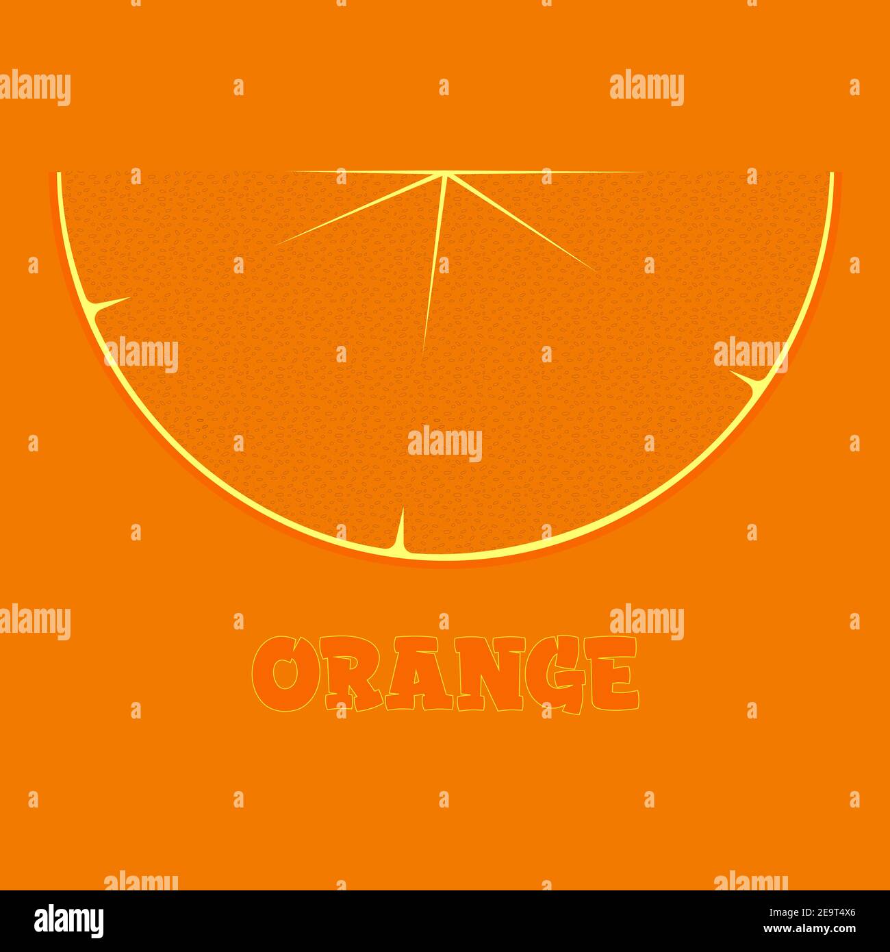 orange slice logo on an orange background with the inscription 1 Stock ...