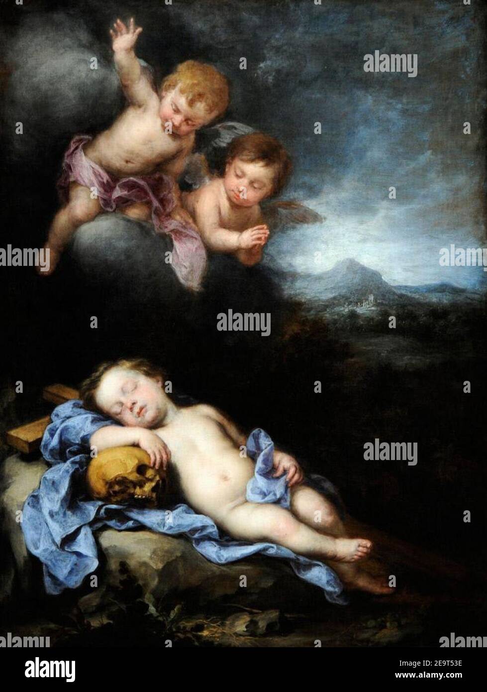 Murillo - The Infant Christ Asleep on the Cross, about 1670 Stock Photo ...