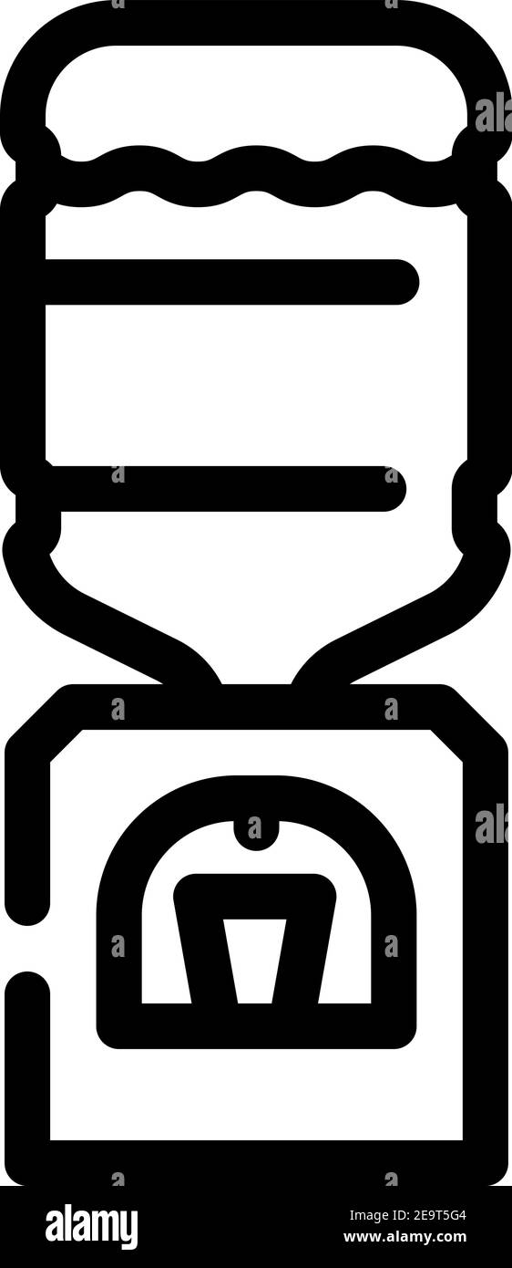 water cooler line icon vector illustration flat Stock Vector Image ...