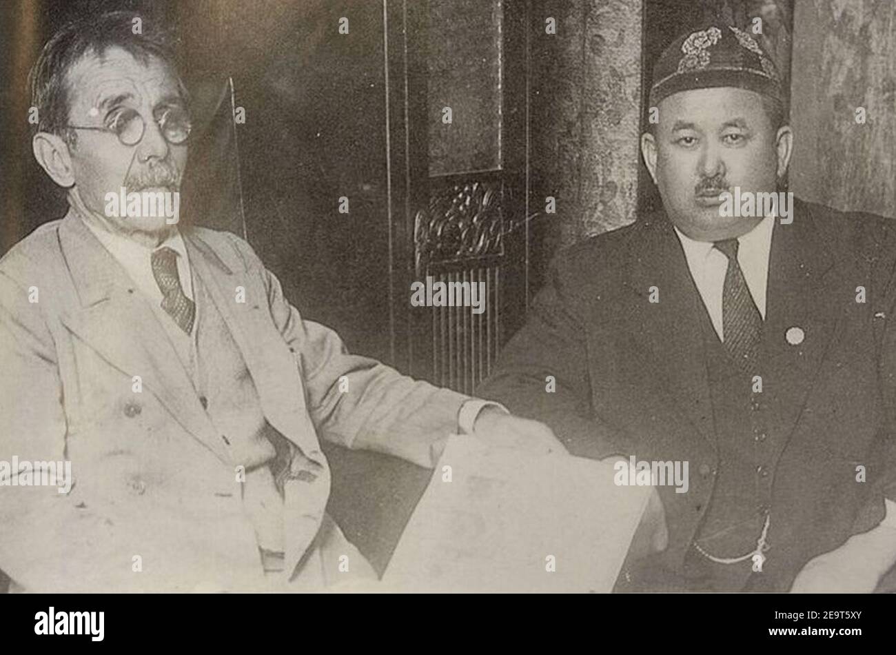 Musa Bigiev with an unknown person Stock Photo - Alamy