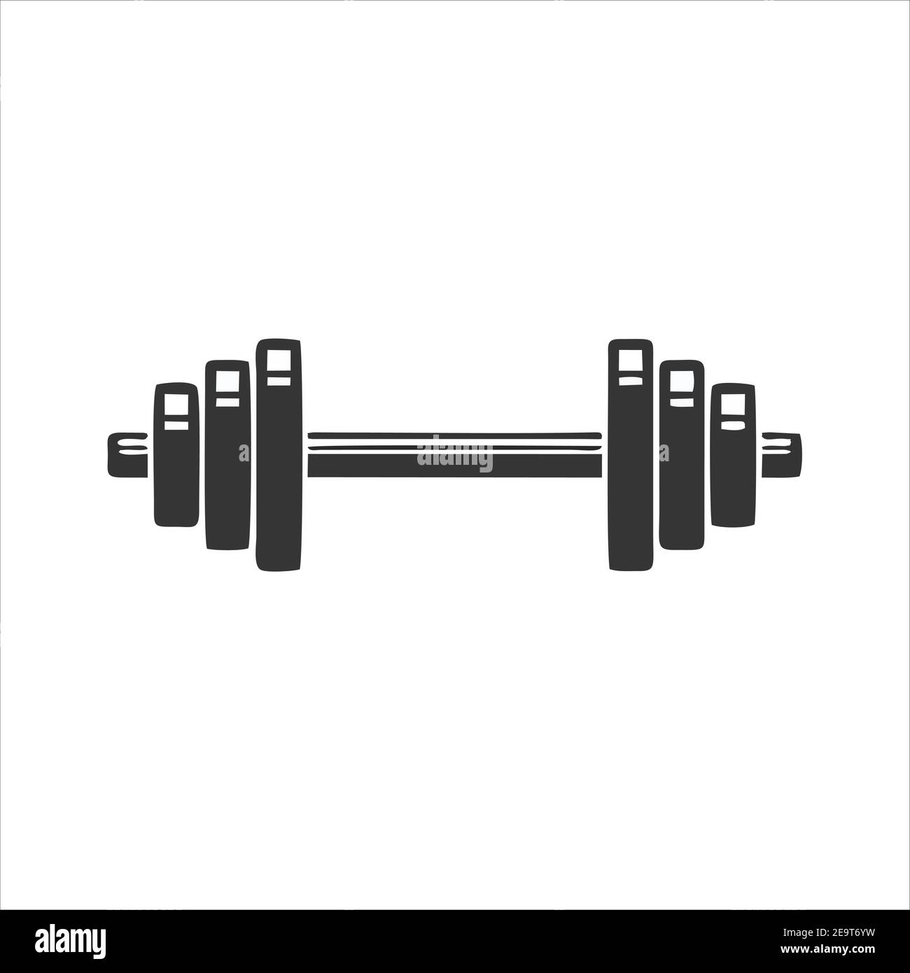 Barbell icon isolated on white background. Barbell icon simple sign ...