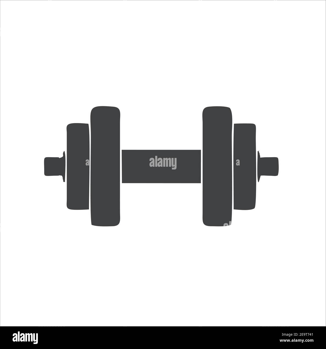 Barbell icon isolated on white background. Barbell icon simple sign ...