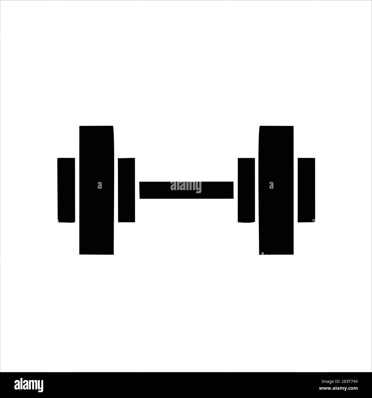 Barbell icon isolated on white background. Barbell icon simple sign ...