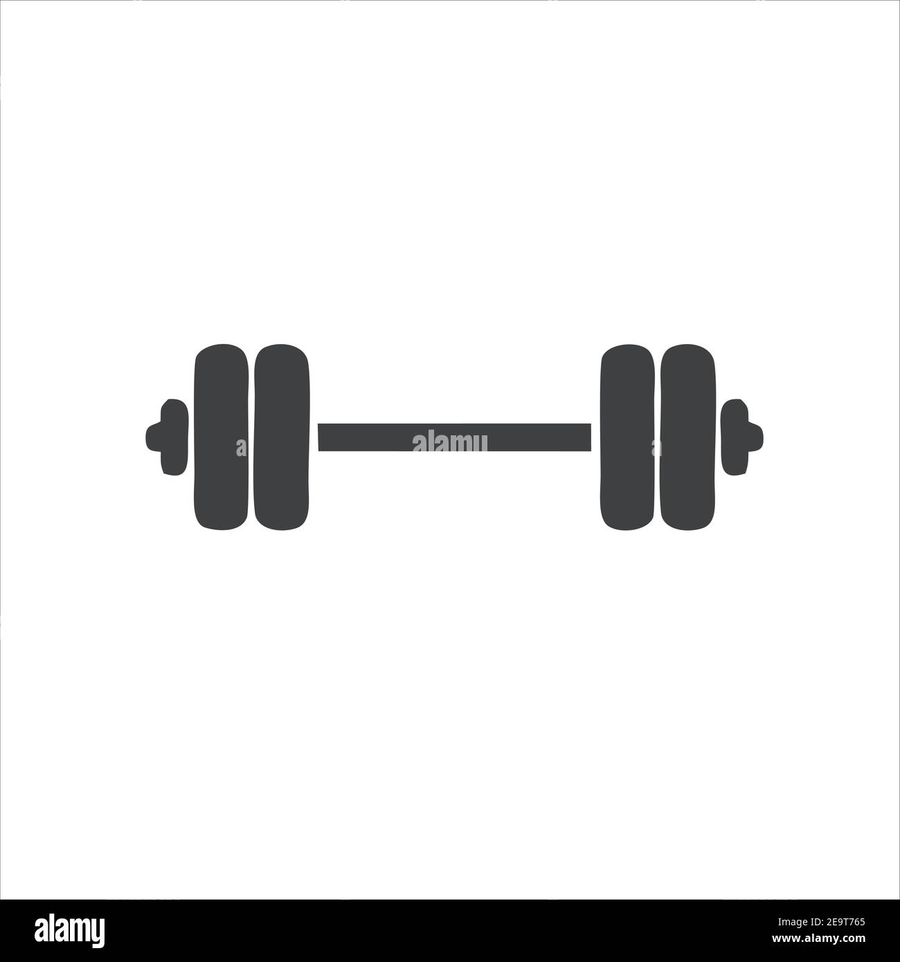 Barbell icon isolated on white background. Barbell icon simple sign ...