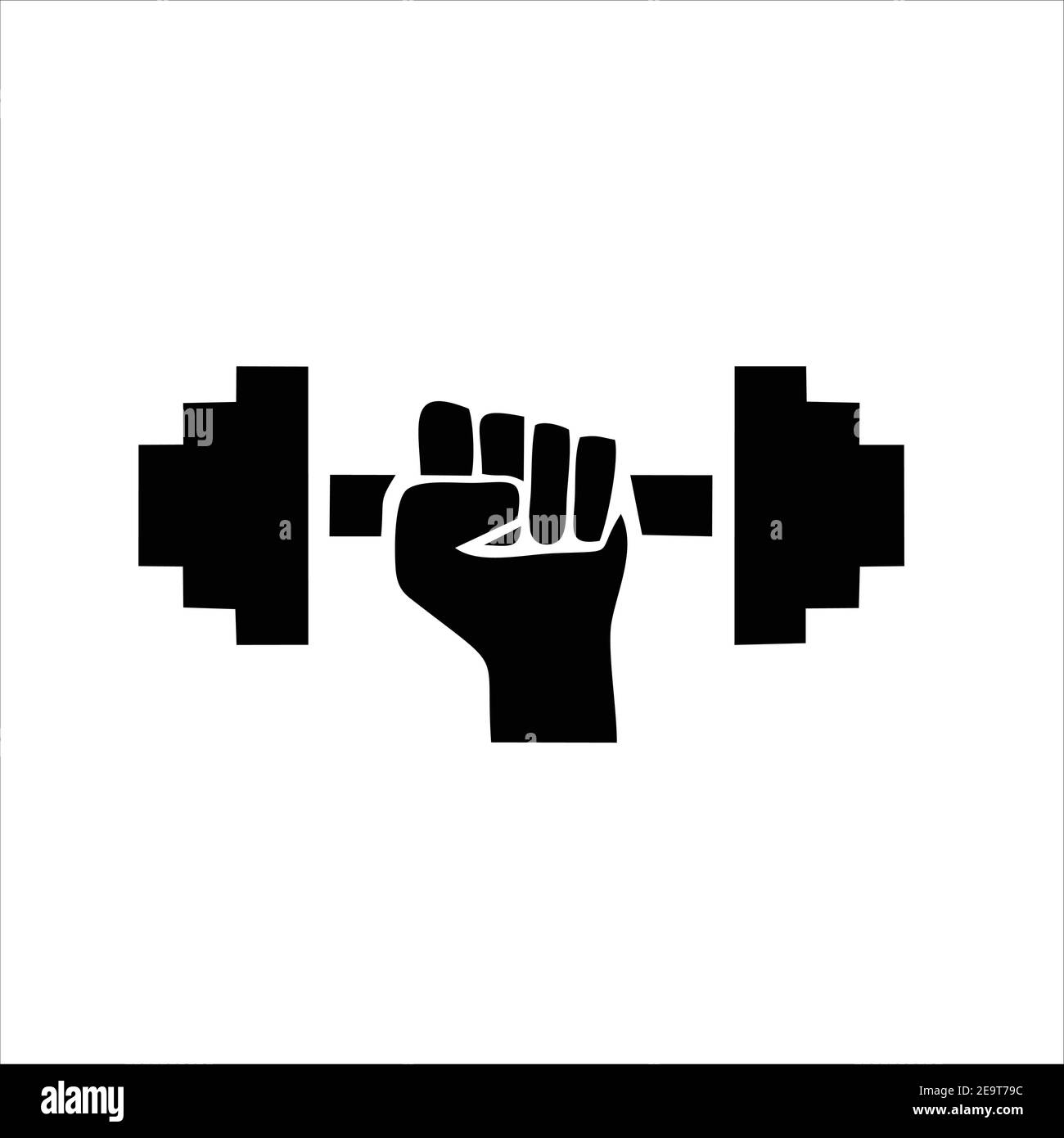 Barbell icon isolated on white background. Barbell icon simple sign ...