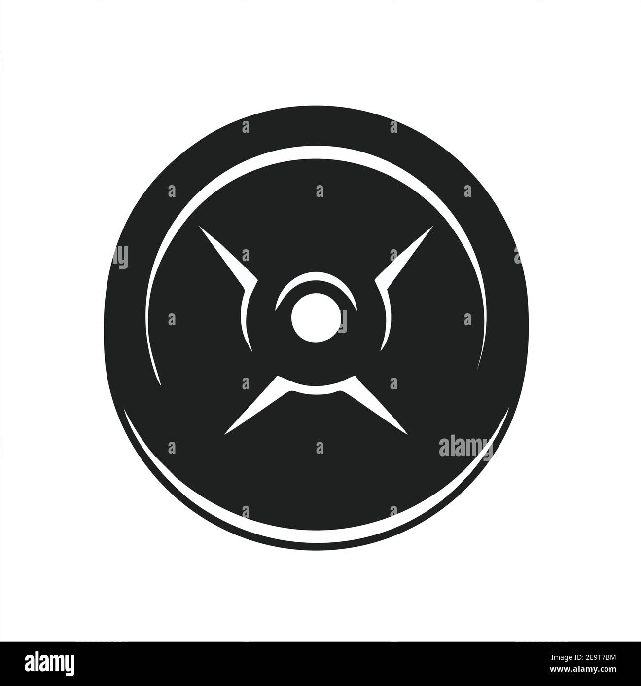 Barbell icon isolated on white background. Barbell icon simple sign ...