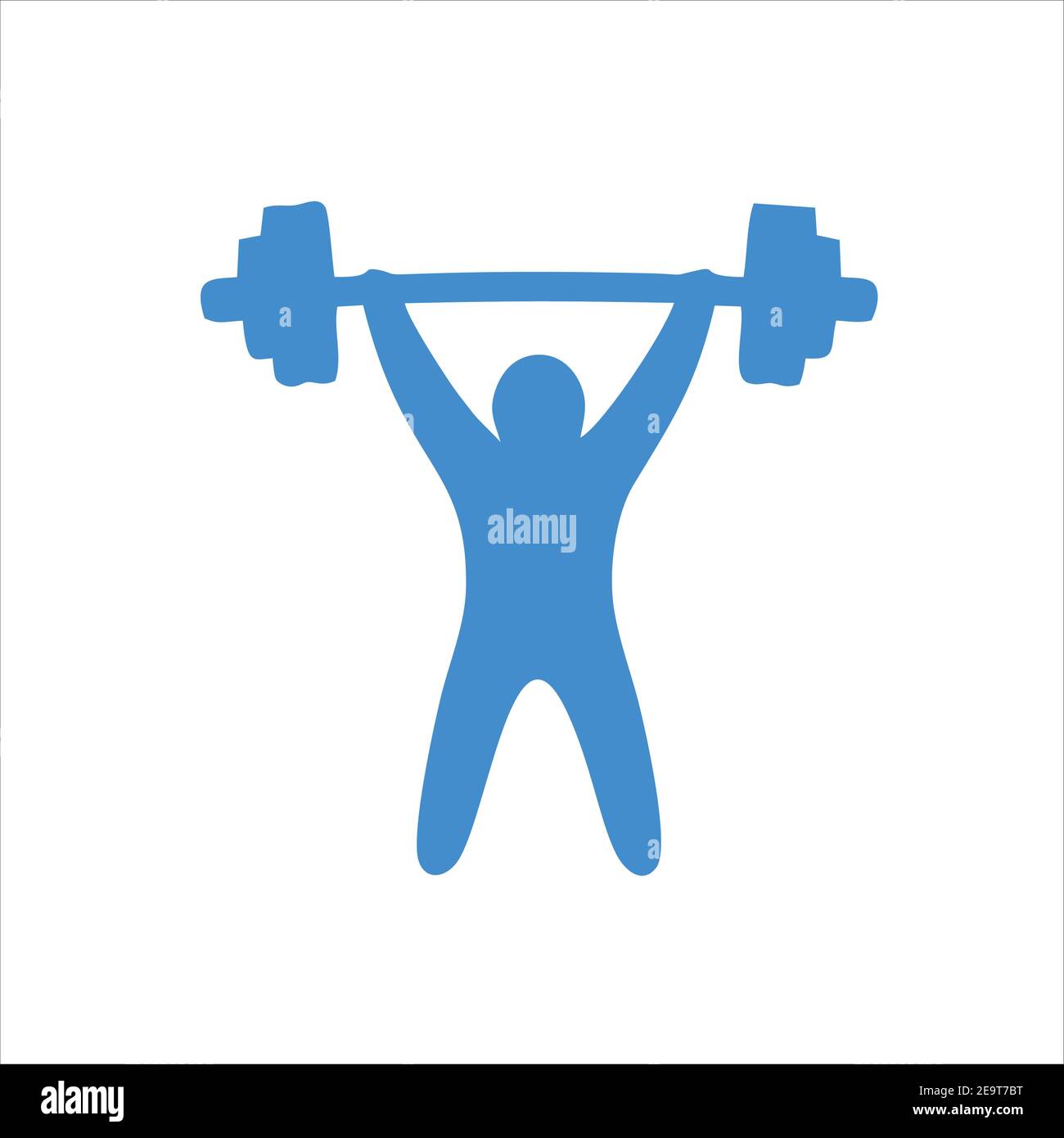 Barbell icon isolated on white background. Barbell icon simple sign ...