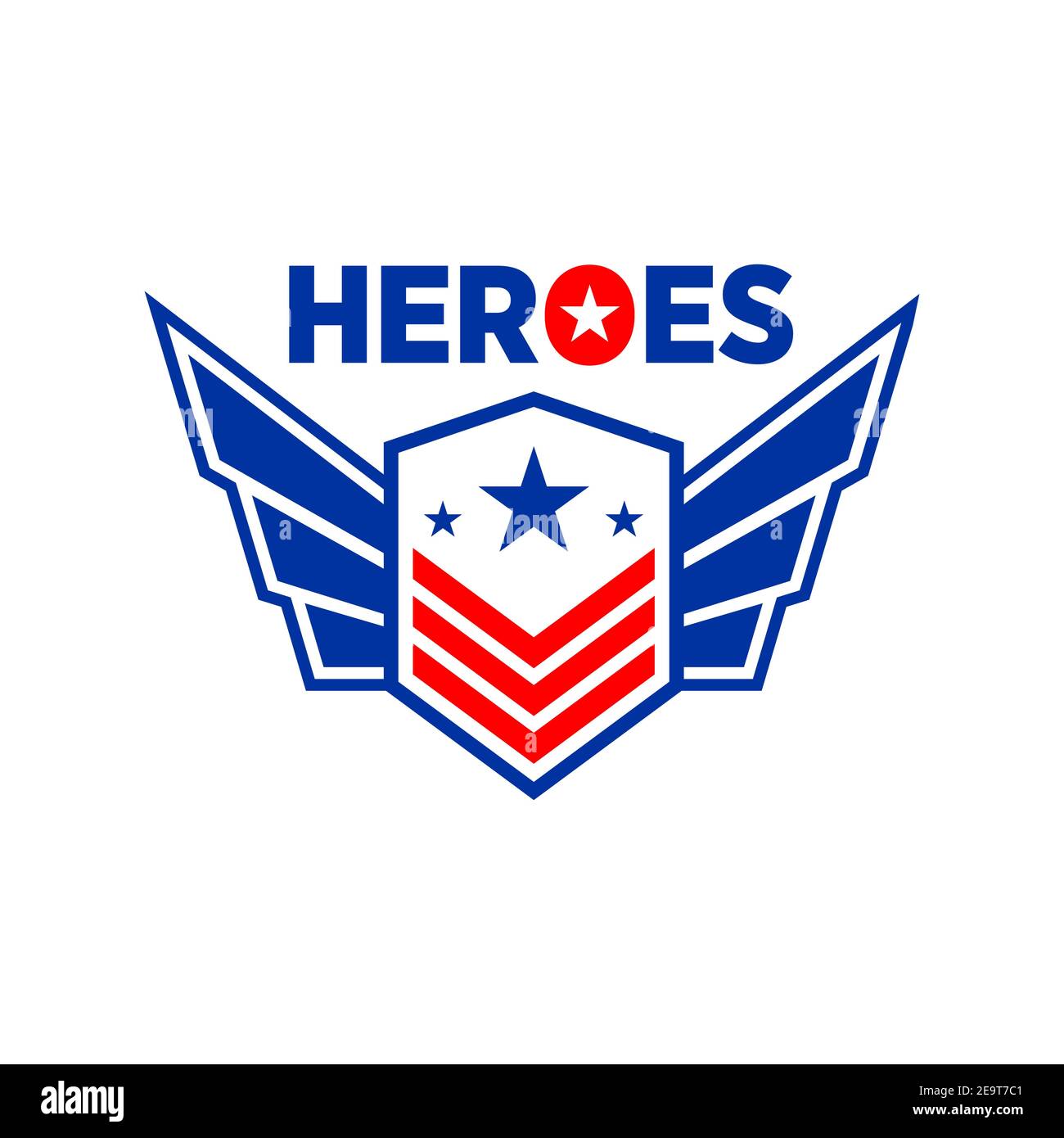 super patriotic heroes logo vector design people who protect people ...