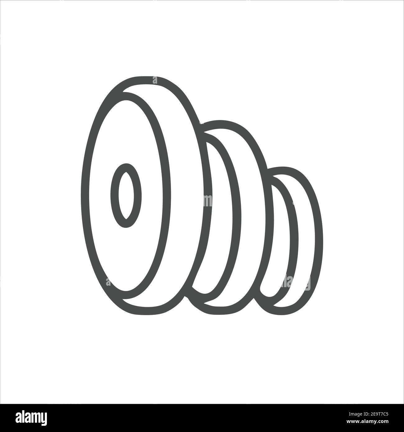 Barbell icon isolated on white background. Barbell icon simple sign ...