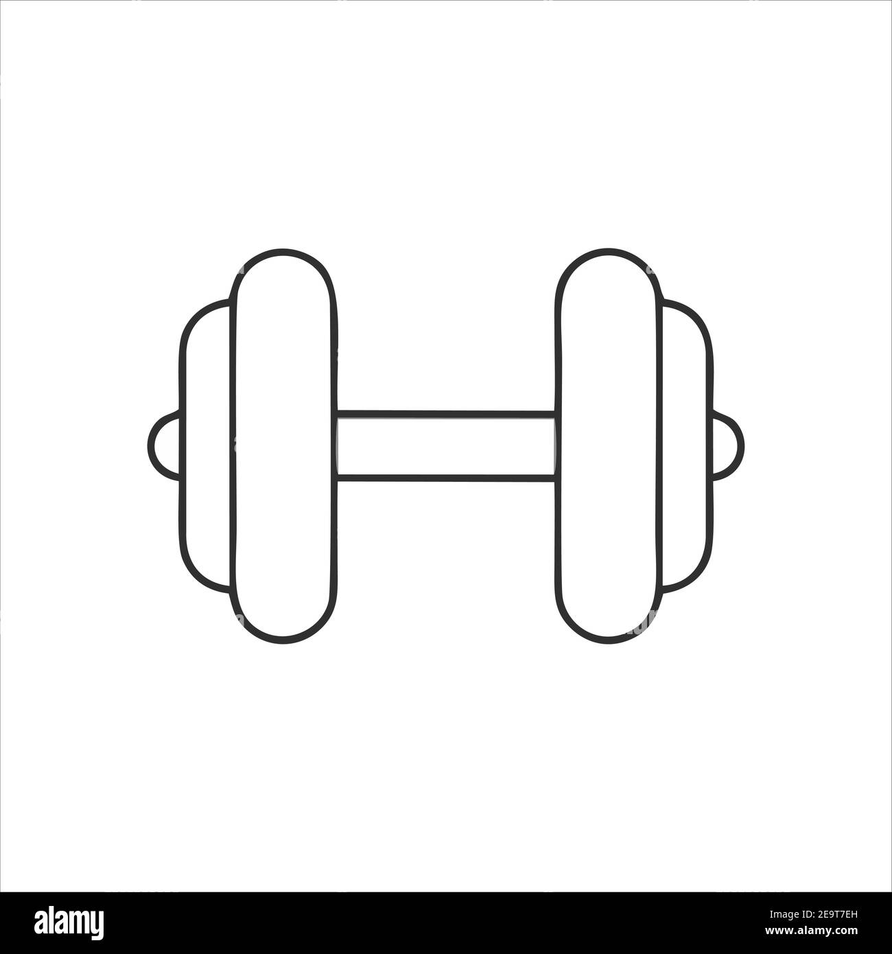 Barbell icon isolated on white background. Barbell icon simple sign ...