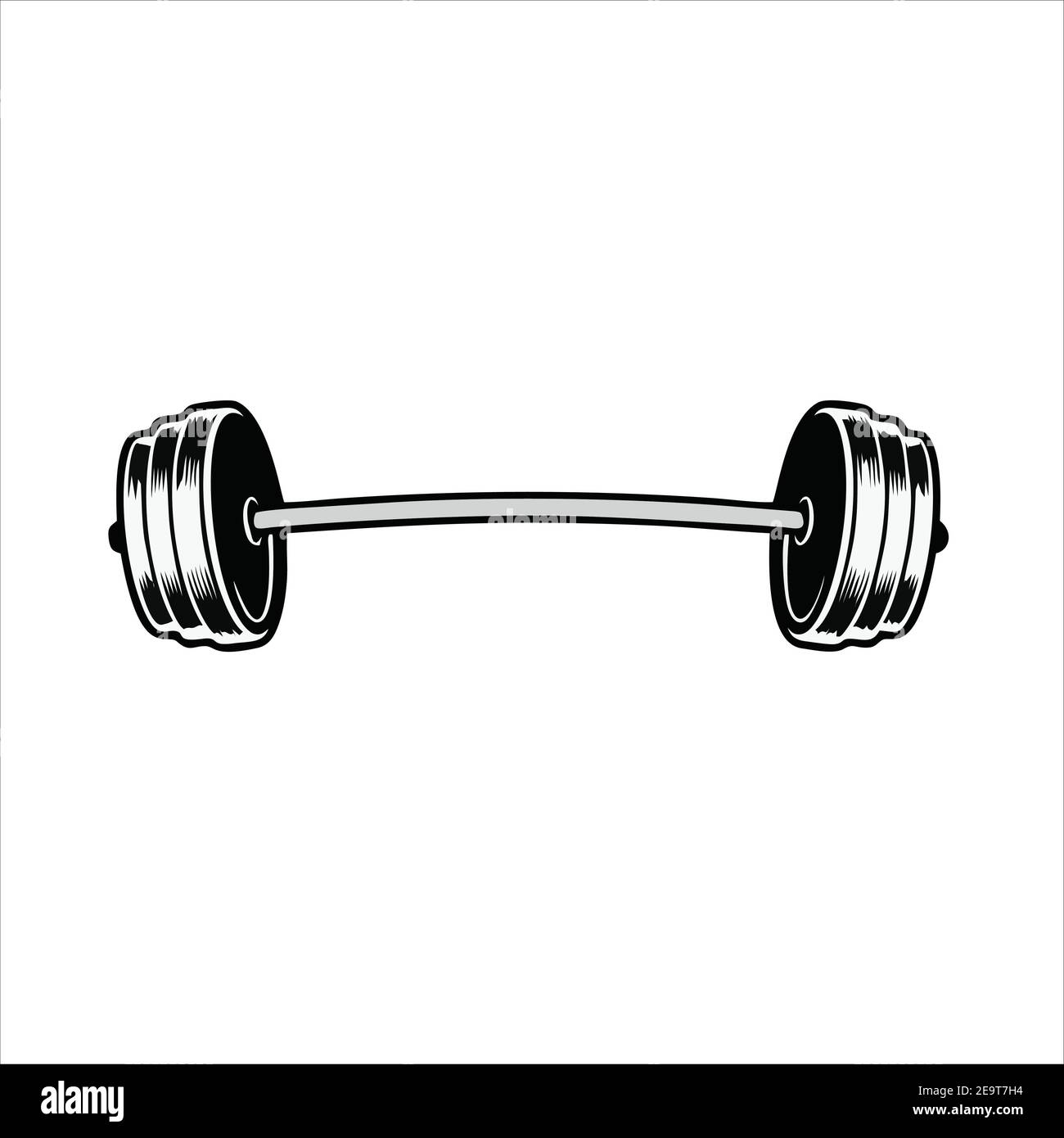 Barbell icon isolated on white background. Barbell icon simple sign ...