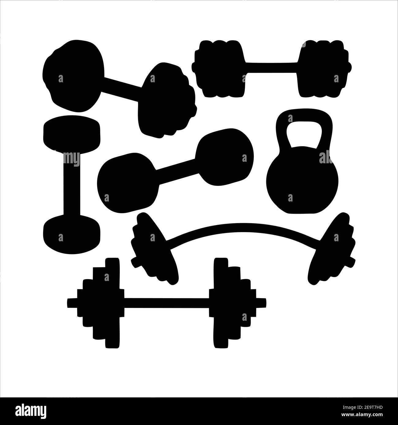 Barbell icon isolated on white background. Barbell icon simple sign ...