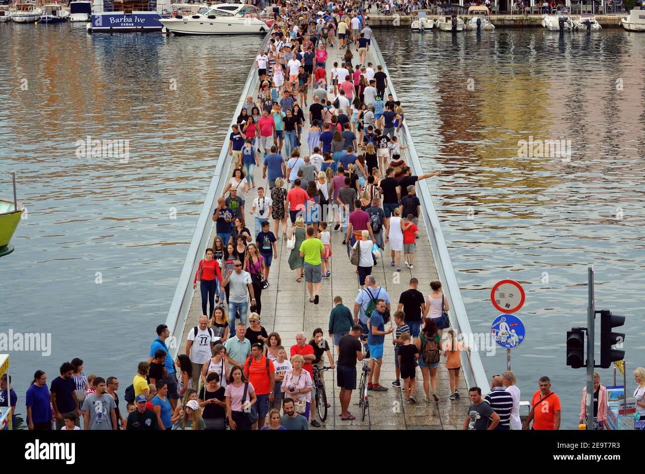 Pedestrian bridge in Zadar, Croatia Stock Photo - Alamy