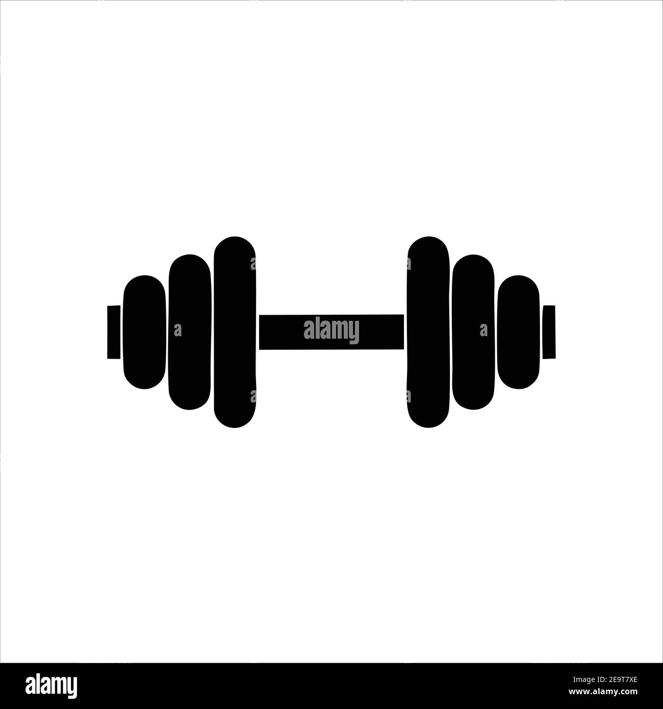 Barbell icon isolated on white background. Barbell icon simple sign ...