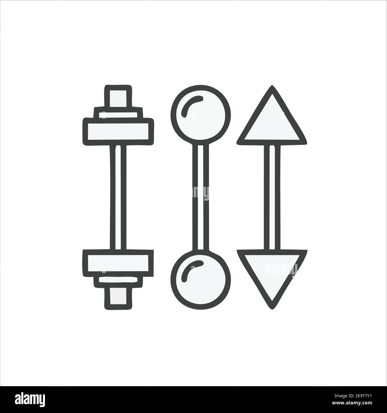 Barbell icon isolated on white background. Barbell icon simple sign ...