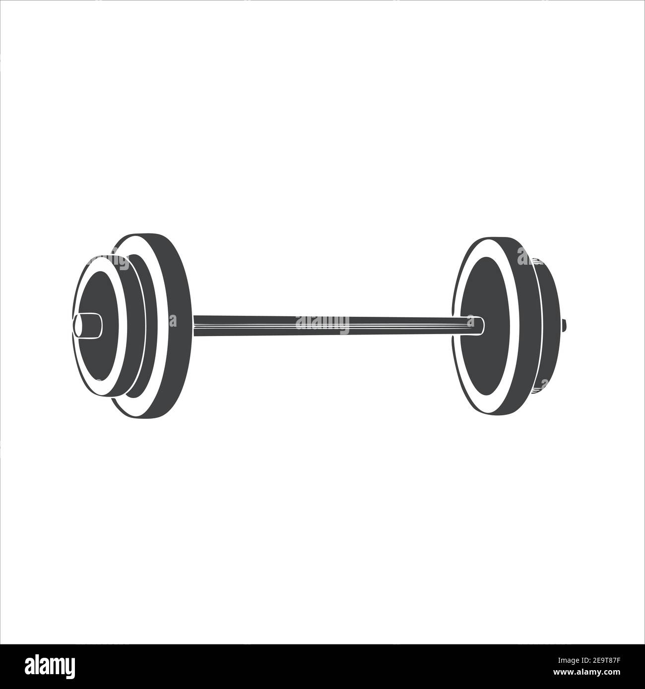 Barbell icon isolated on white background. Barbell icon simple sign ...