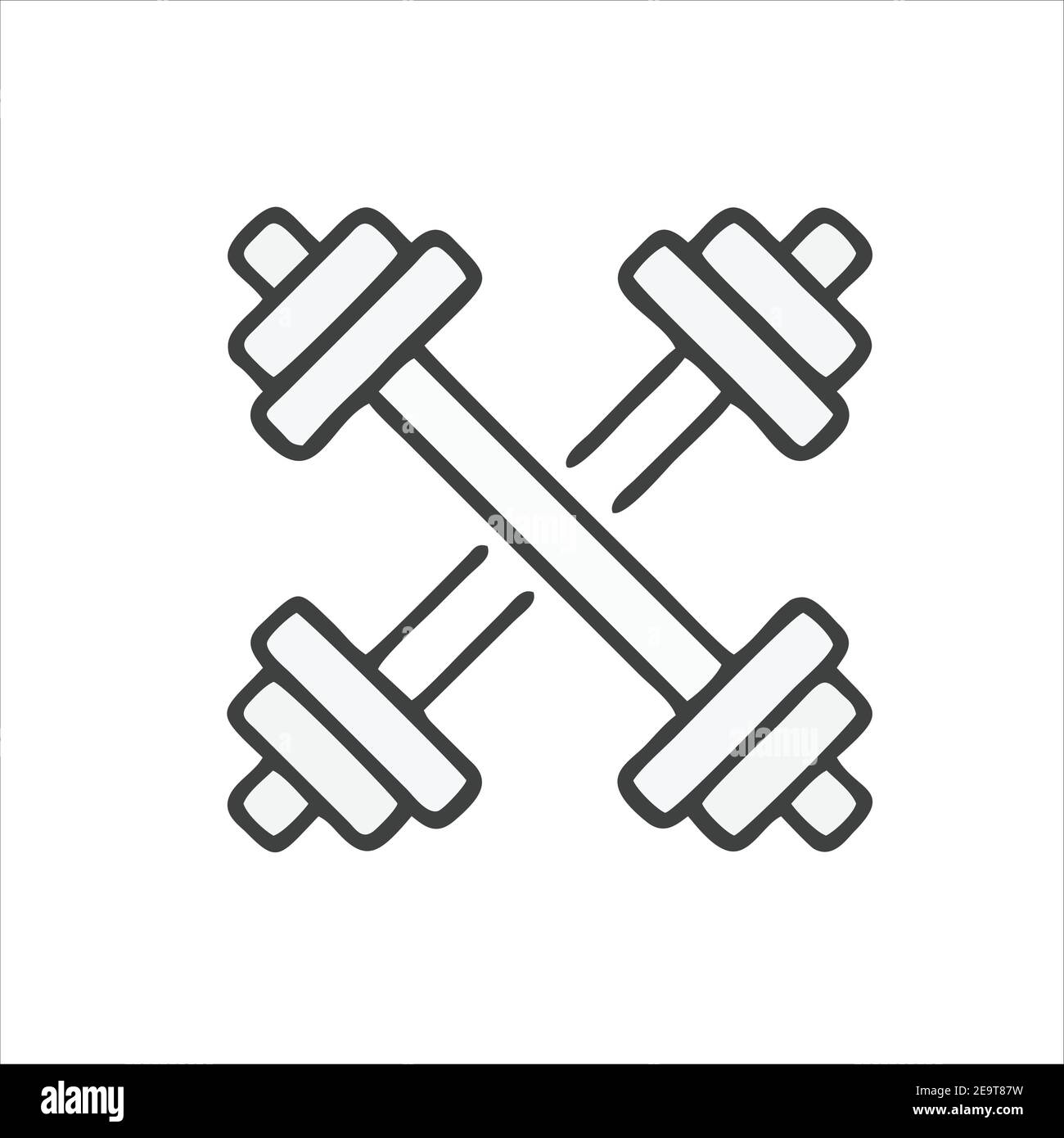 Barbell icon isolated on white background. Barbell icon simple sign ...