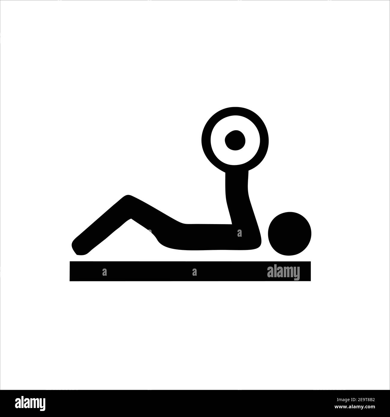 Barbell icon isolated on white background. Barbell icon simple sign ...
