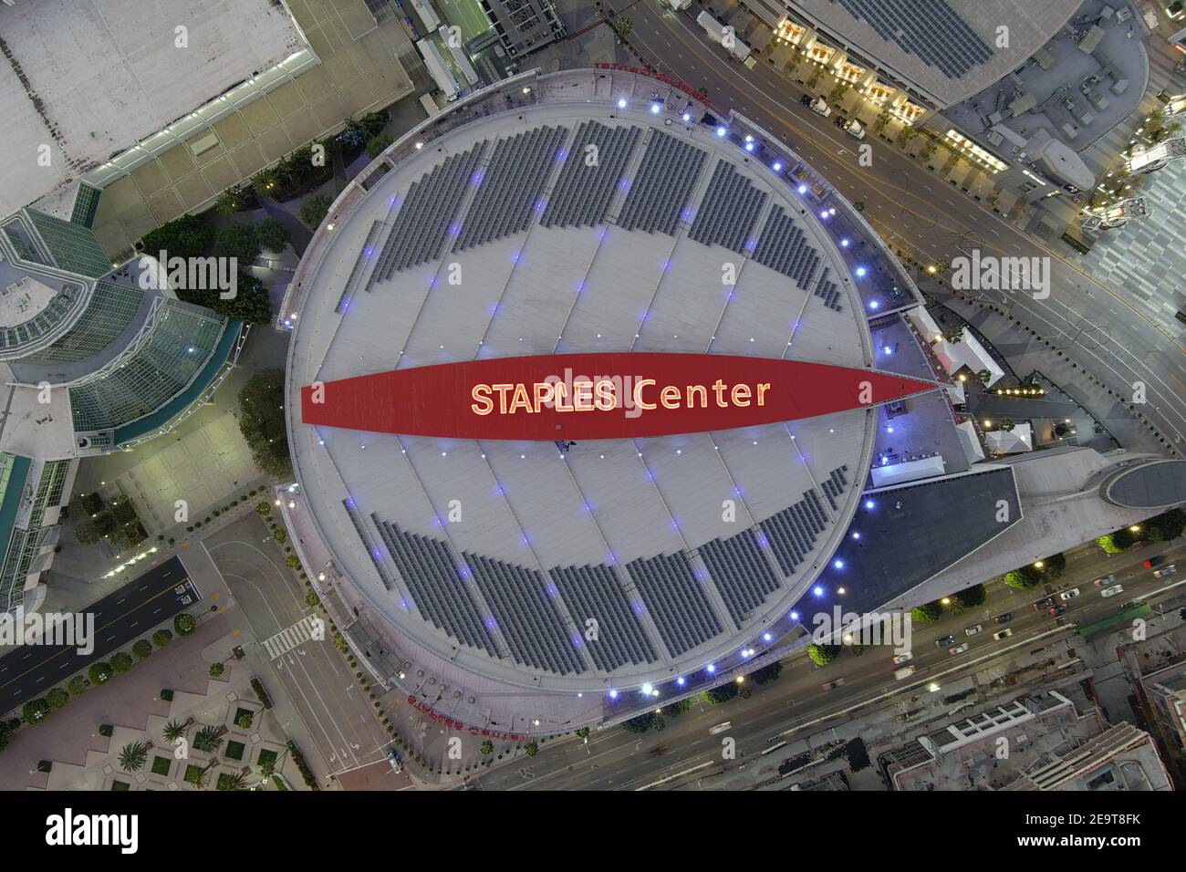 Los Angeles, United States. 05th Feb, 2021. An aerial view of the ...