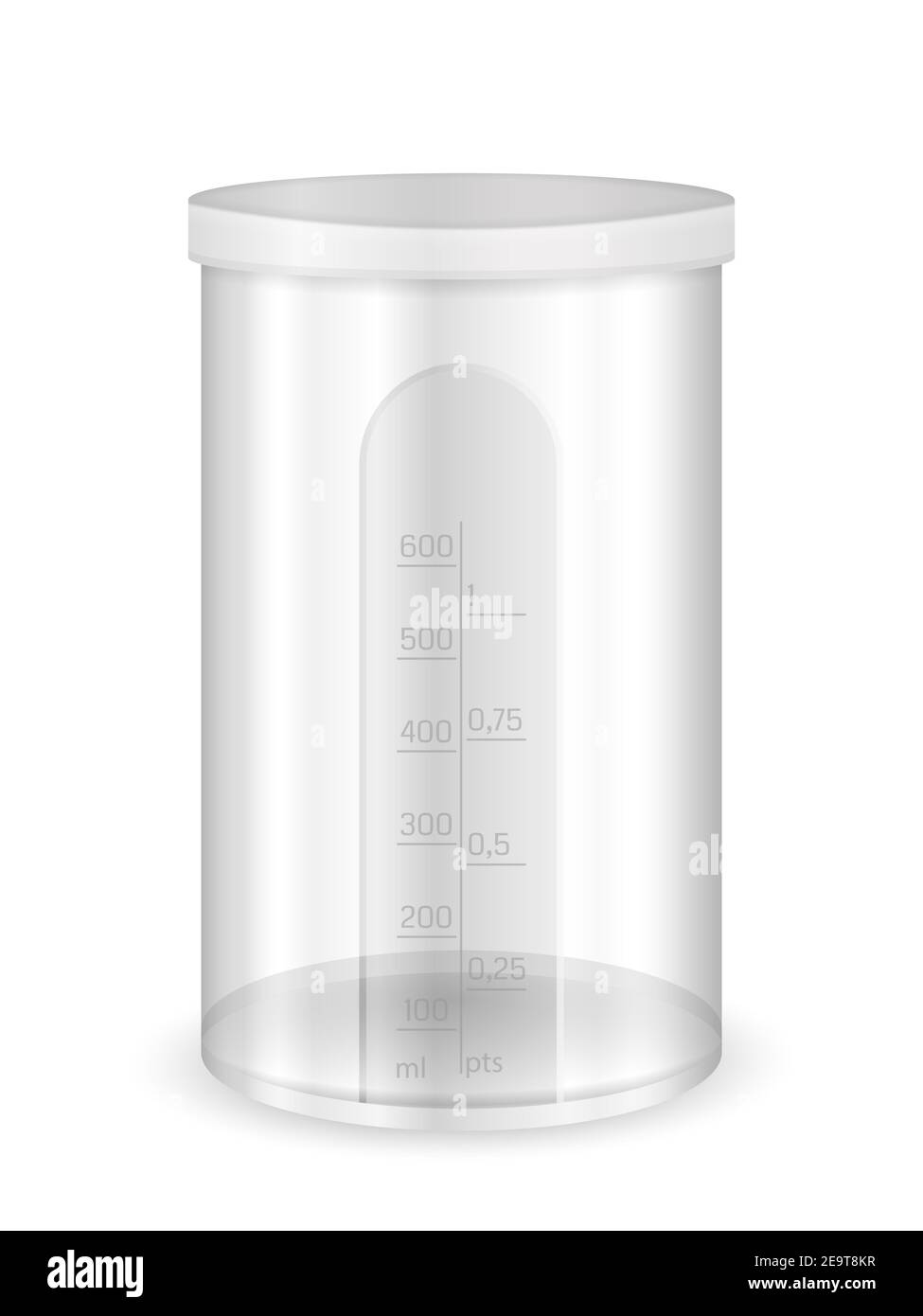 Kitchen calibrated beaker on a white background. Vector illustration ...