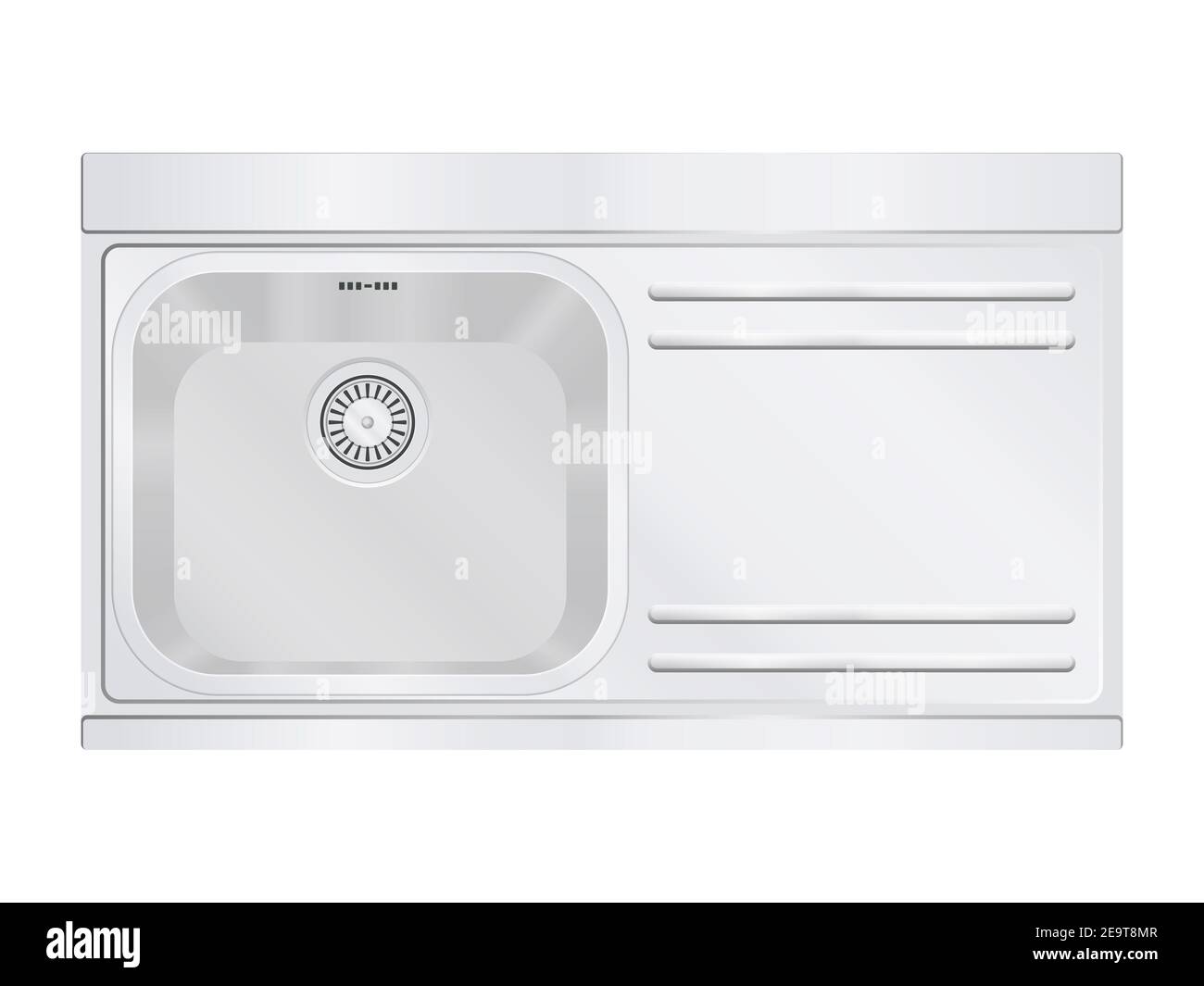 Kitchen sink on a white background. Vector illustration Stock Photo - Alamy