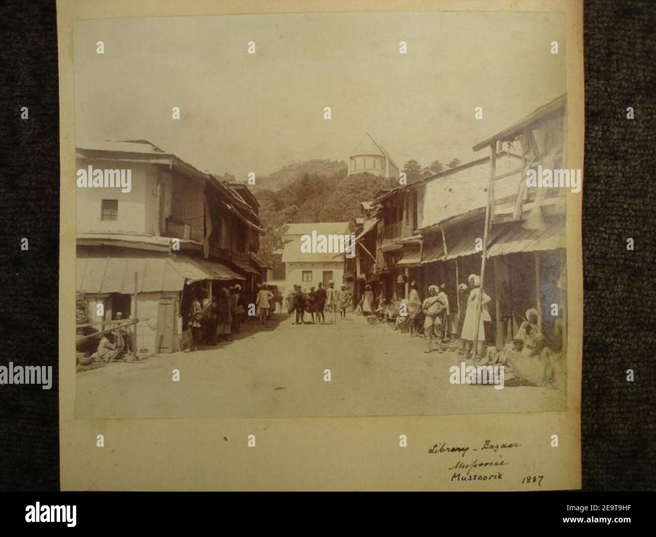 Mussoorie Bazaar in 1887 Stock Photo - Alamy