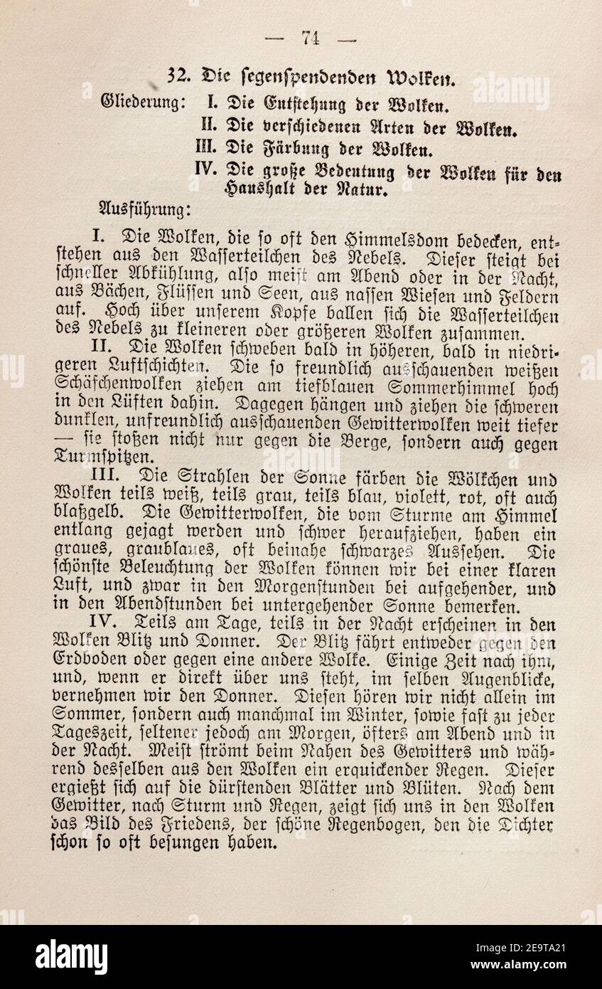 Musteraufsätze 1913 von Theodor Paul - Seite 074 Stock Photo - Alamy