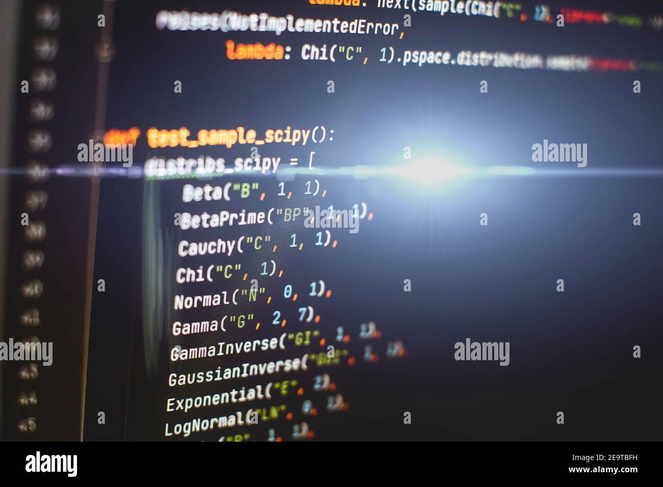 Css Javascript And Html Usage Monitor Closeup Of Function Source Code Abstract It Technology