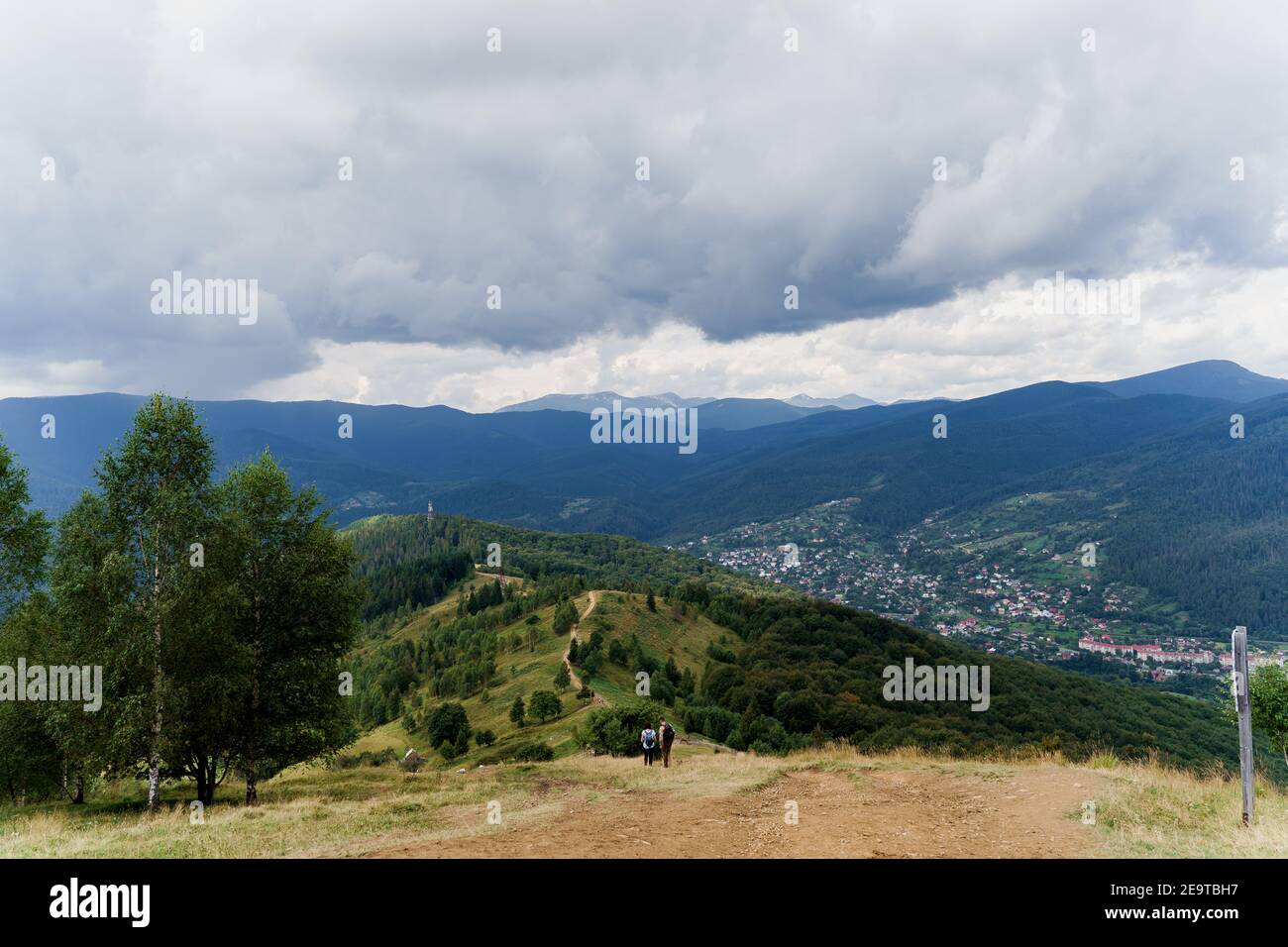 Karpathians mountains. Landscape of a beautiful countryside without ...