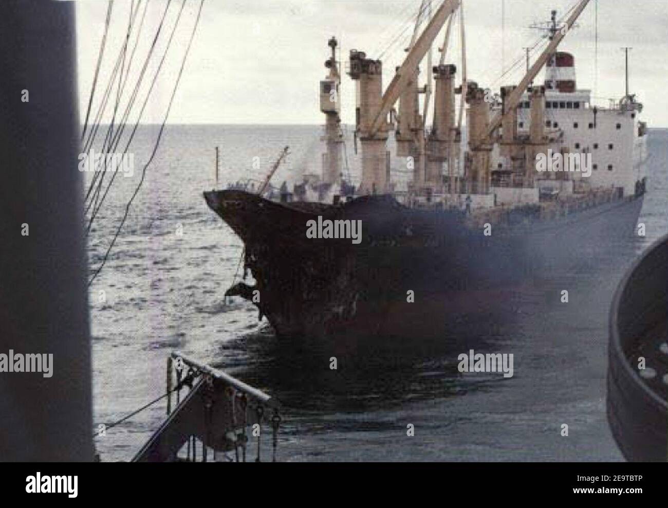 MV Kota Petani following her collision with USS Kinkaid (DD-965) in the ...